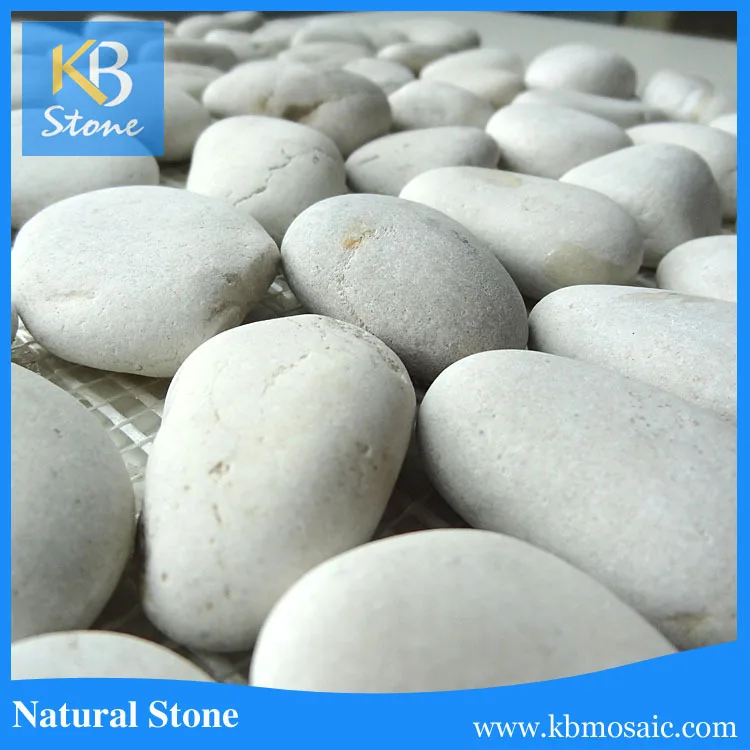White Polished Pebble Stone - Natural River Stone Beauty
