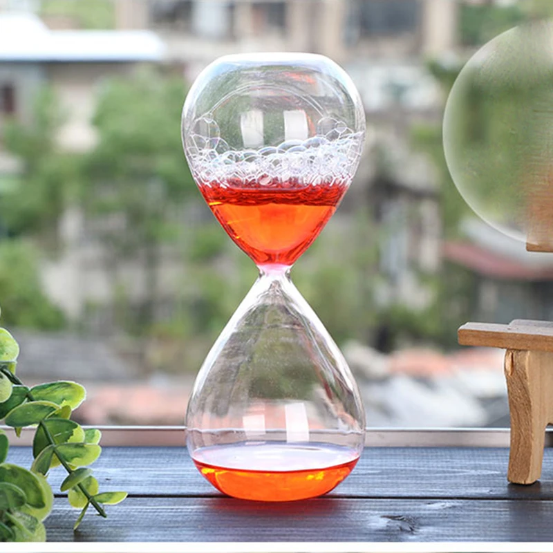 New Type Design Hourglass Filling With A Colored Liquid Bubble Sand ...