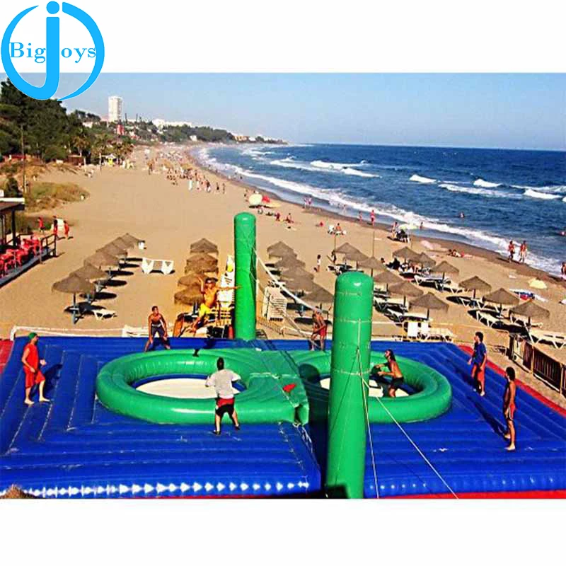 Inflatable Volleyball Court Sand Beach Bossaball Game - Buy Inflatable ...