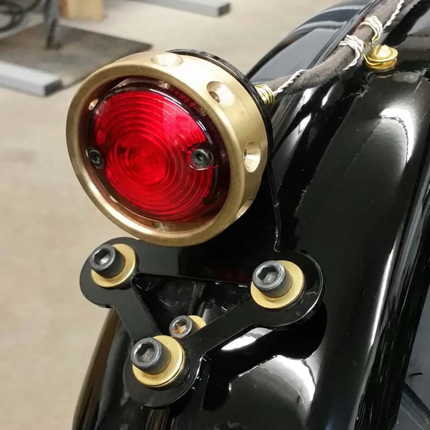 Motorcycle Stop Led Light 12v Vintage Drilled Brake Style - Buy ...