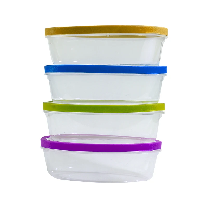 4pcs 1400ml Transparent Plastic Crisper Food Container Pp Lettuce ...