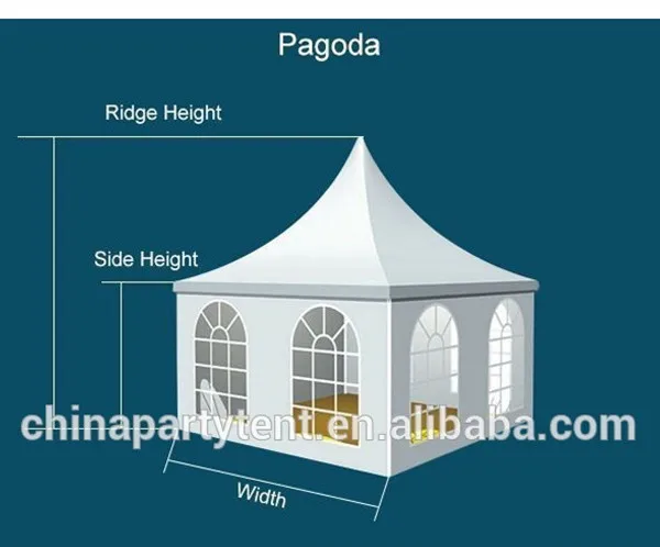 3x3m 4x4m 5x5m 6x6m Outdoor Pagoda Barnum Wedding Tent for Garden ...