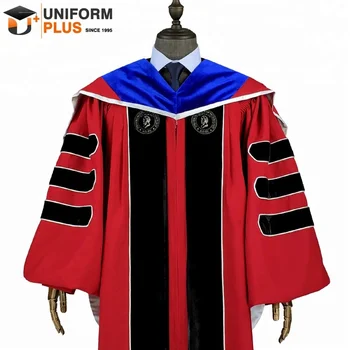Classic Red University Institue President Doctoral Graduation Gown,Phd ...