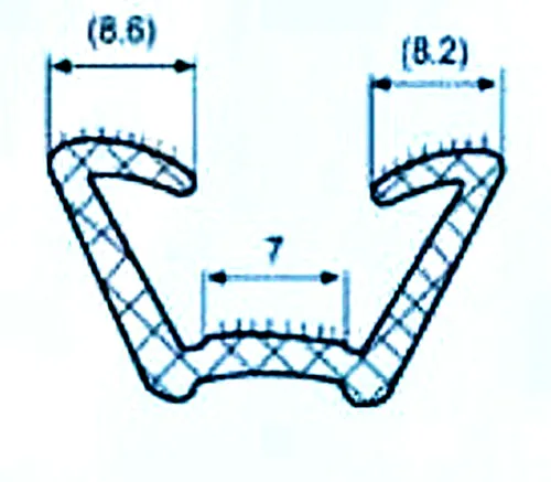 Flocked Glass Window Channel - Universal Car Sunroof Rubber