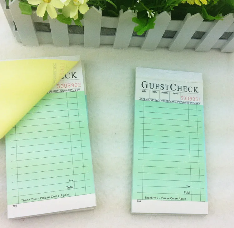 Top Sale Hot New Restaurant Guest Checks Check List Book - Buy ...