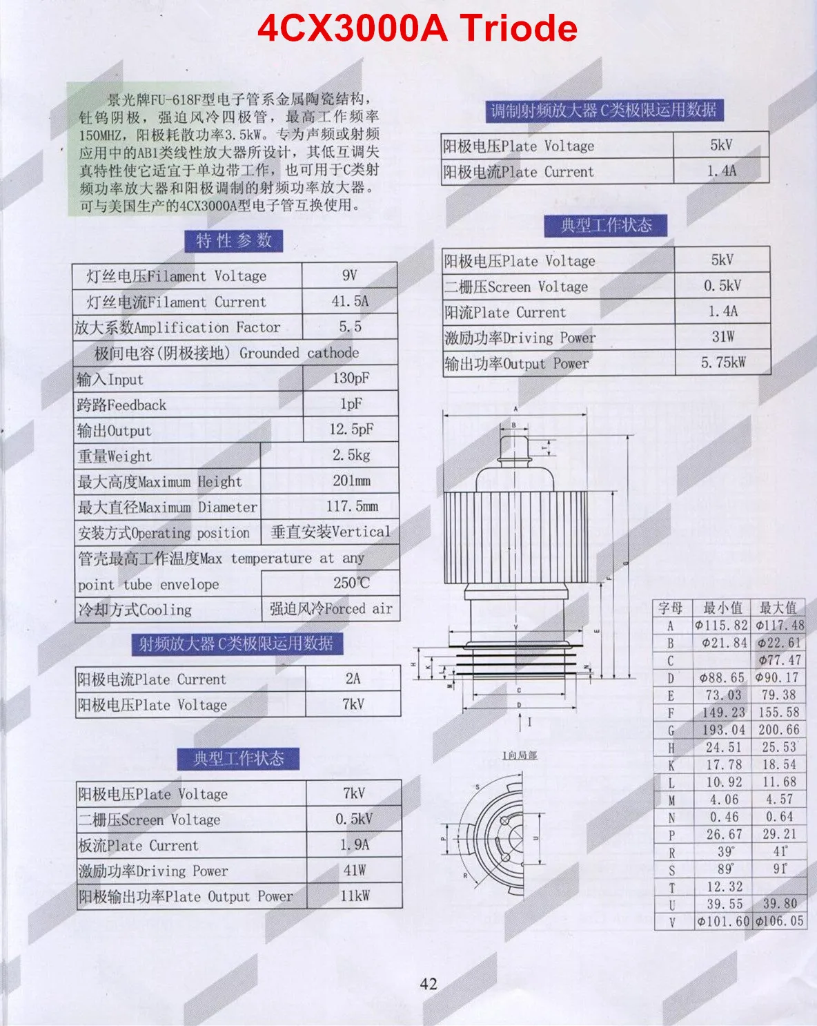 High Frequency Power Tube Triode Tube 4CX3000A Vacuum Tube| Alibaba.com