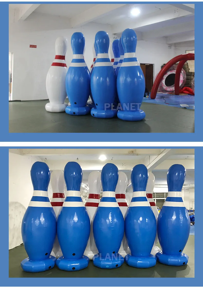 Giant Outdoor Sport Human Inflatable Bowling Pin Set Zorb Ball Bowling ...