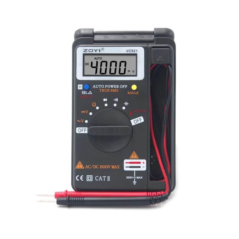ZOTEK VC921 Small Multi Tester Flip Clamshell 4000 counts LCD ...