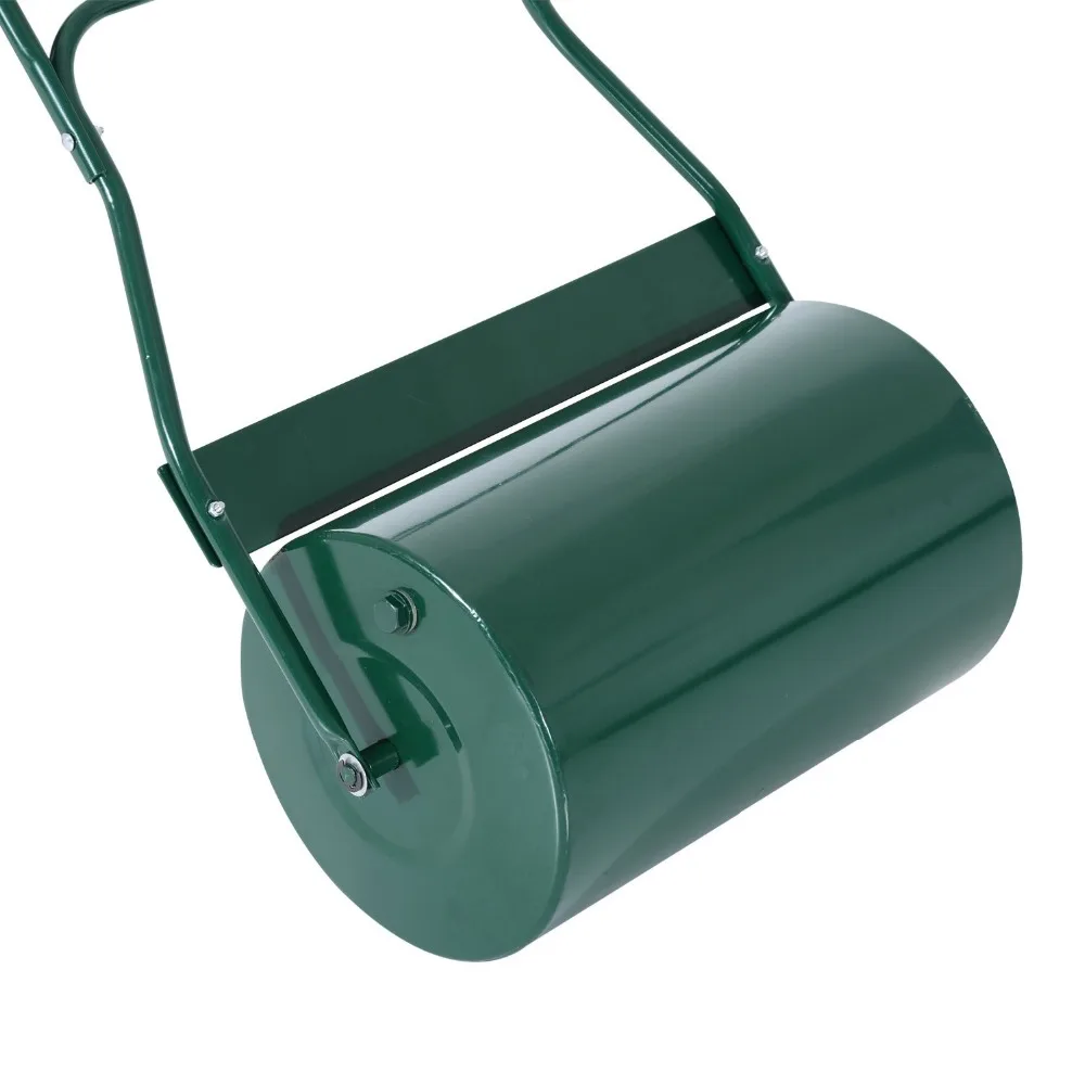 Galvanised Garden Steel Lawn Roller 30 Litre Drum Scraper Bar ...