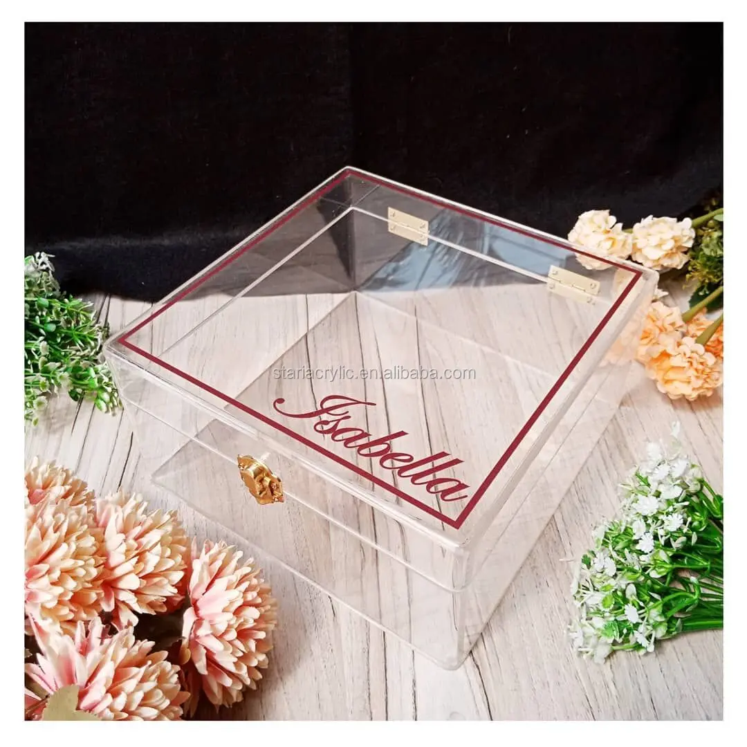Personalized Large Clear Acrylic Keepsake Box - STR-R1309