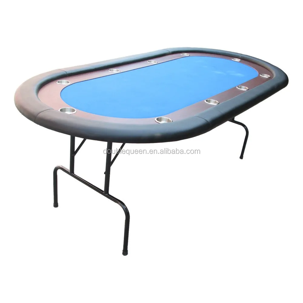 Poker Table With Ten Stainless Steel Cups Holder,Blue,84x42- Inch - Buy ...