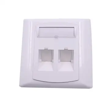 86 Type Rj45 Face Plate Wall Socket Cat5e Cat6 2 Dual Port Face Plate ...