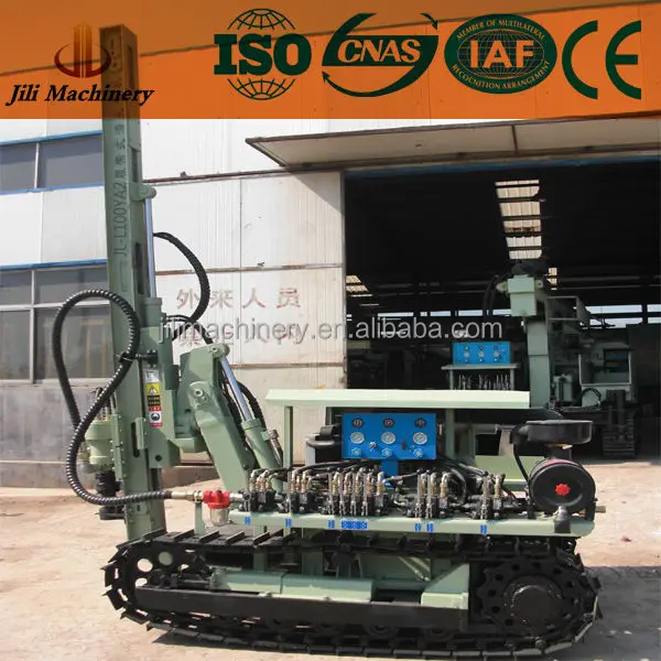 Air compressor pneumatic crawler mounted deep rock drilling rig for ...