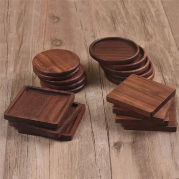 Wood Tea Cup Coaster Square Plain Wooden Coasters For Drink - Buy ...