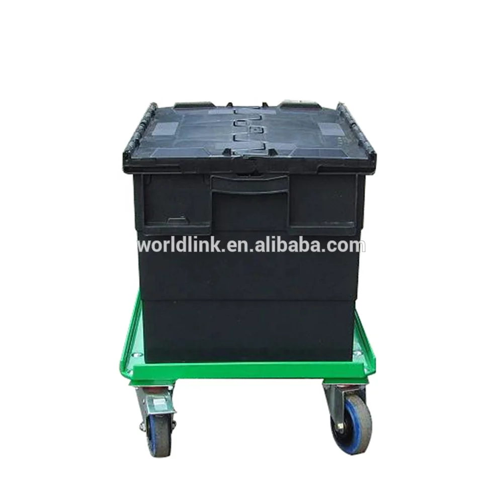 Heavy Duty 4-Wheel Stackable Plastic Dolly Cart for Tools, OEM Support