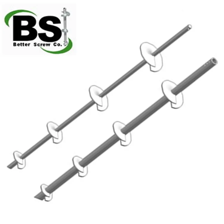 Round Shaft Screw Pile For Retaining Walls Engineering Ground Screw ...