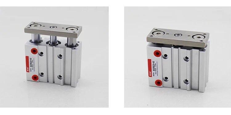 SMC 3 Position Pneumatic Guide Rod Air Cylinder - Double Action ...