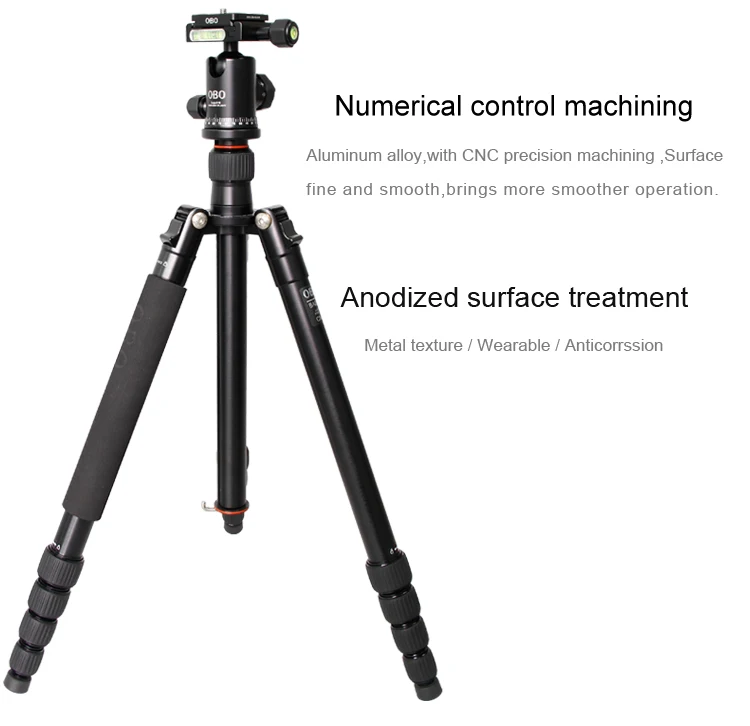OBO Professional DSLR Camera Tripod - Adjustable & Portable