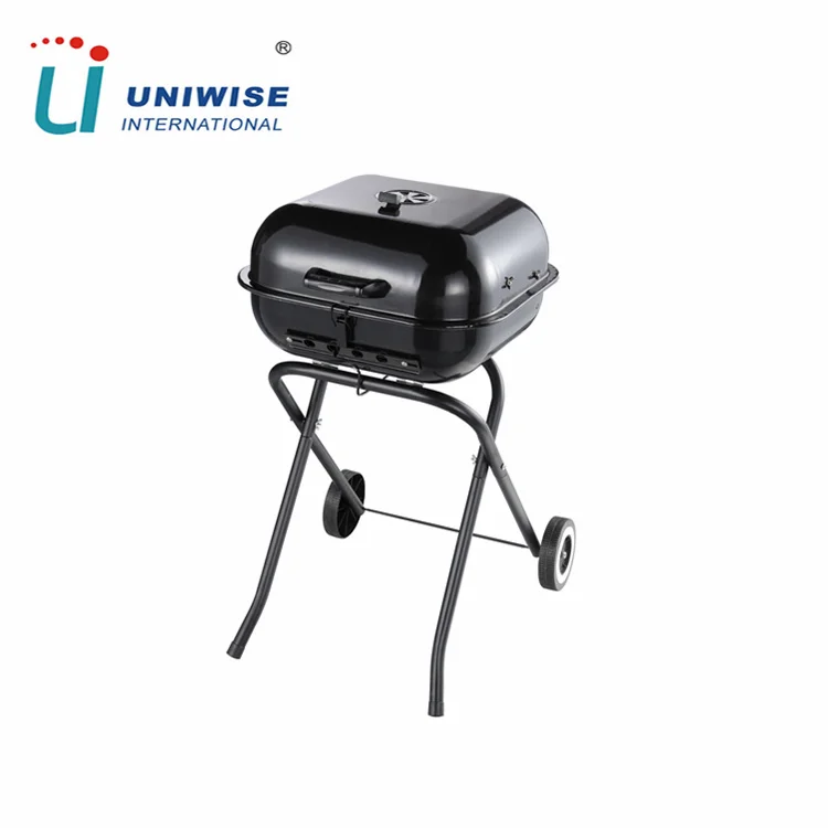 Customized Trolley Style Folding Hamburger Smoker Charcoal Grill Garden ...