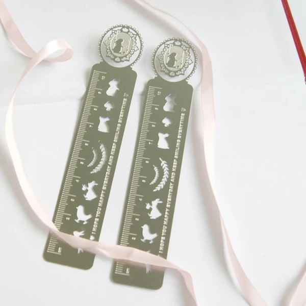 Custom Metal Stainless Steel Ruler Bookmark - Promotional Gift