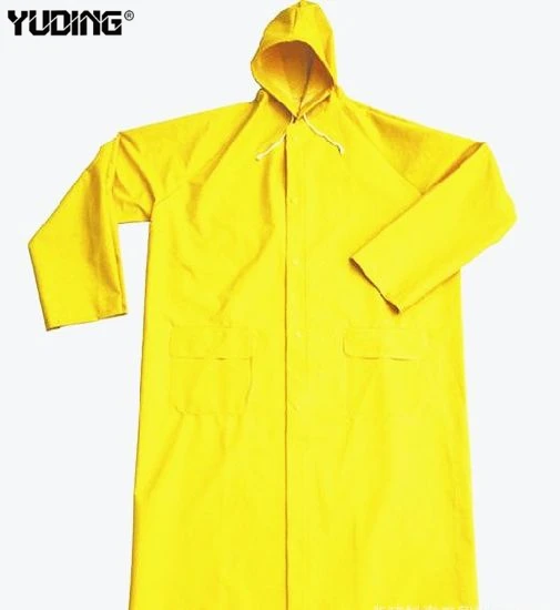 Classic Pvc-coated Raincoat Large Yellow Pvc Long Rainwear - Buy ...