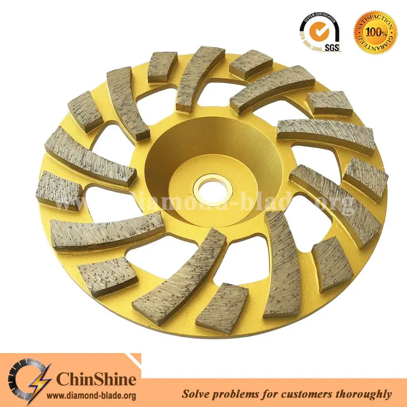7 Inch 9 Short 9 Long Super Turbo Diamond Grinding Cup Wheel for Concrete