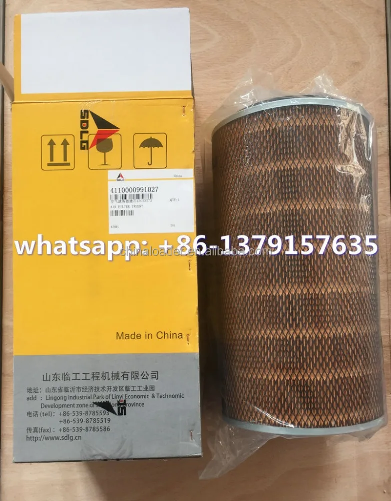 SDLG piezas de repuesto 4110000991027 filtro de aire para SDLG LG933L ...