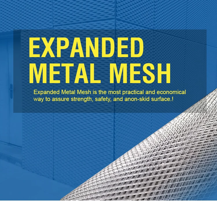 4x8 10x20 Flattened Diamond Expanded Metal Mesh Sheets Diamond Expanded ...