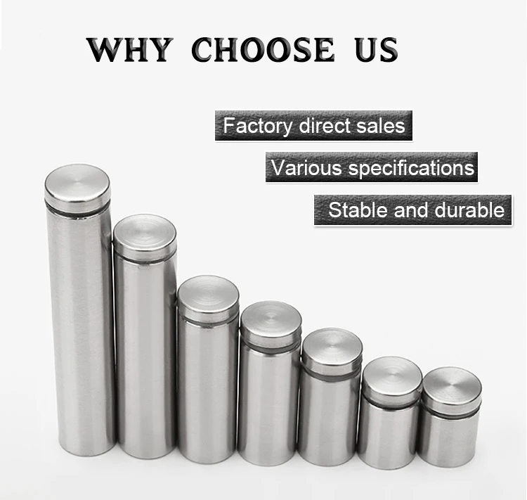 Ss Stainless Steel Glass Spacer Wall Mounted Sign Standoff for Glass ...