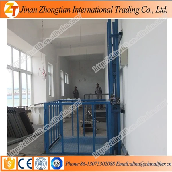 Zhongtian Heavy Duty Hydraulic Warehouse Cargo Lift/guide Rail Elevator ...