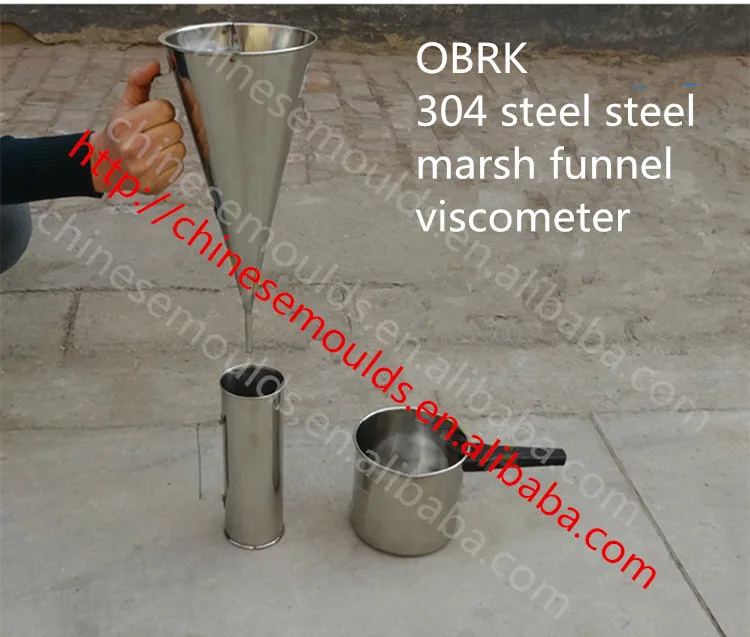 Mud Viscosity Flow Cone Meter Slurry Test Kit Marsh Funnel Viscometer ...