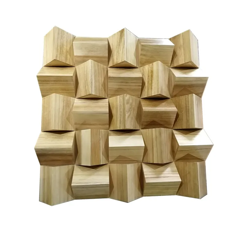 Sound Diffuser Wall Acoustic Panels - Wood Block Panels