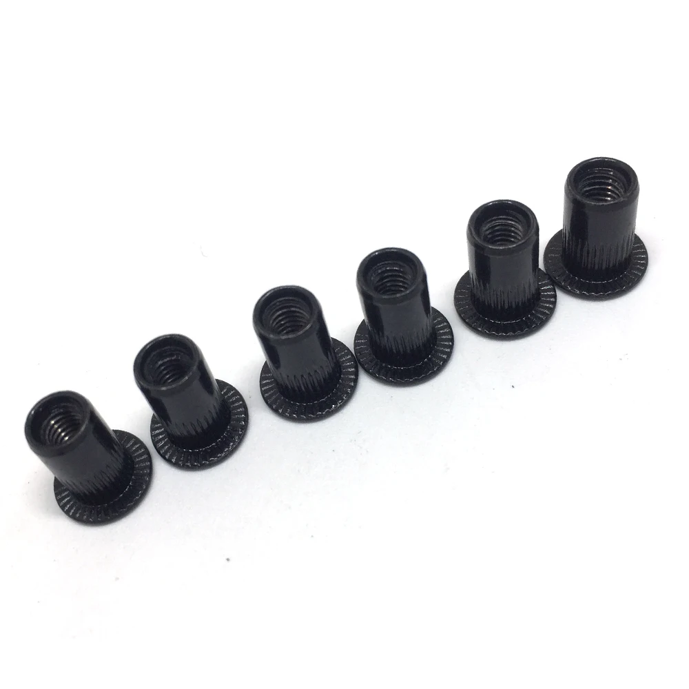 M6 Blind Rivet Nut Steel Black Oxide Blind Insert Rivet Nut Body Flat ...