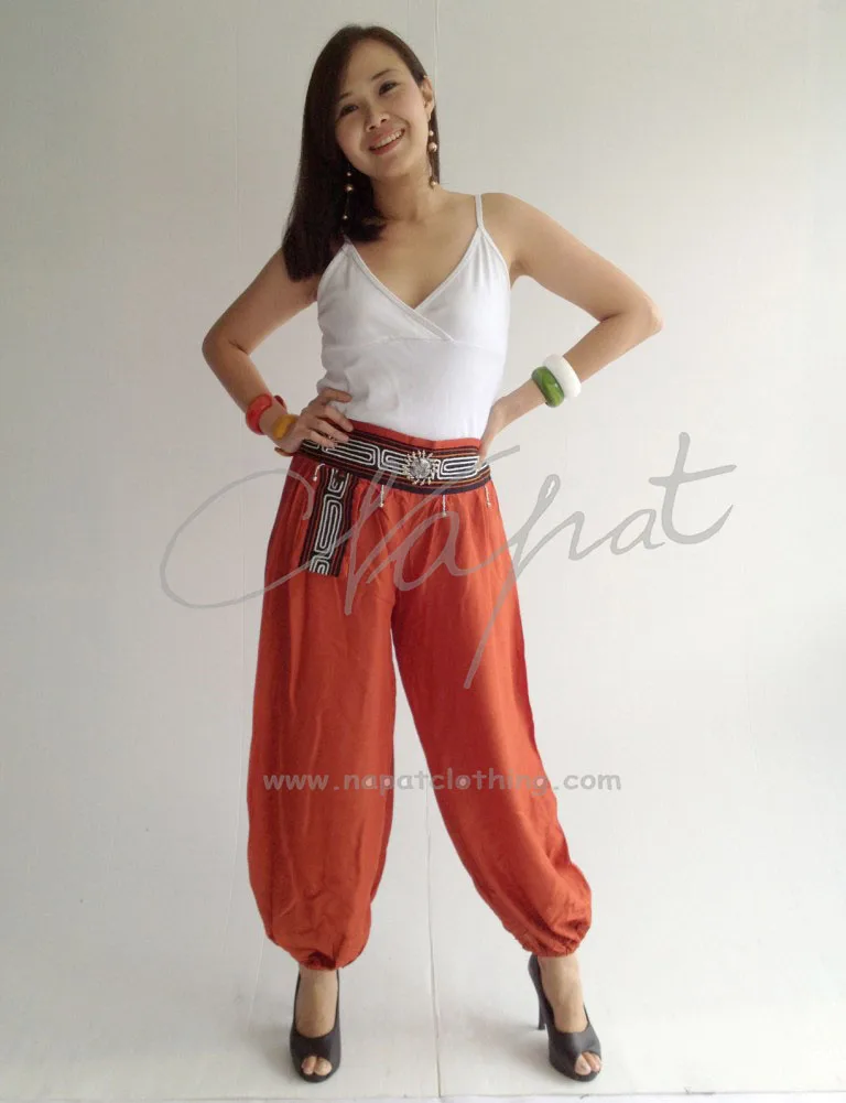 Elastic waist women casual Thai pants| Alibaba.com