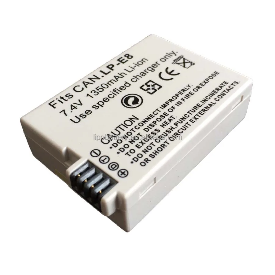 Lp e8 batteria agli ioni di litio per fotocamera 7.4v 1350mah 1500mah ...