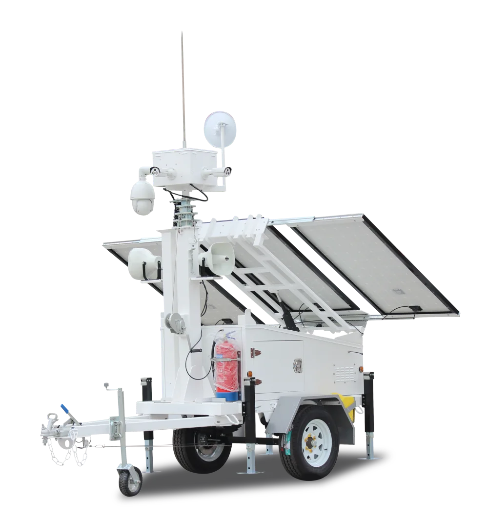 Mobile Off-grid Solar Power CCTV Tower Commercial IP Security Camera ...