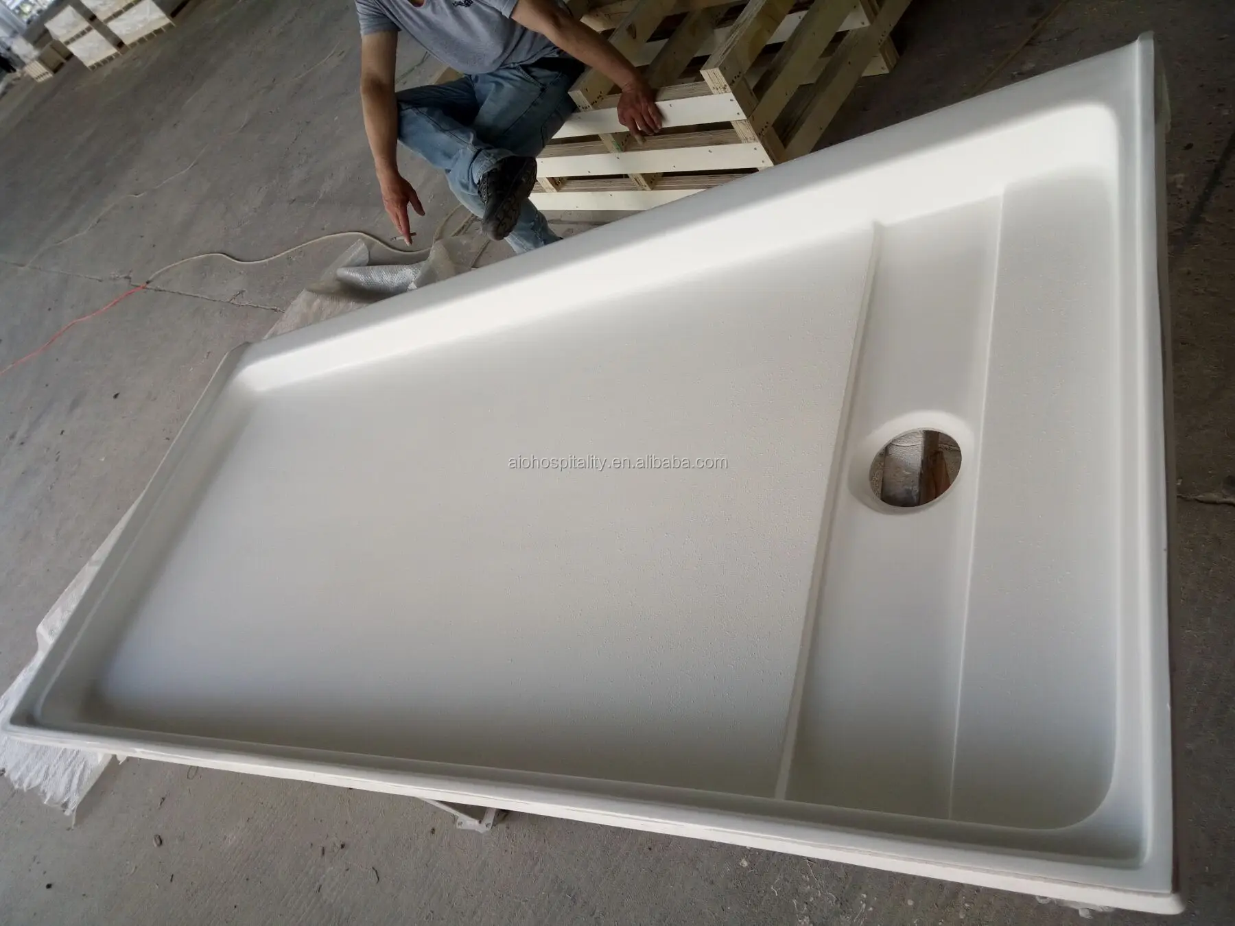 Trench Drain Ss#304 Cover Textured Non-slip Cultured Marble Cast Marble ...