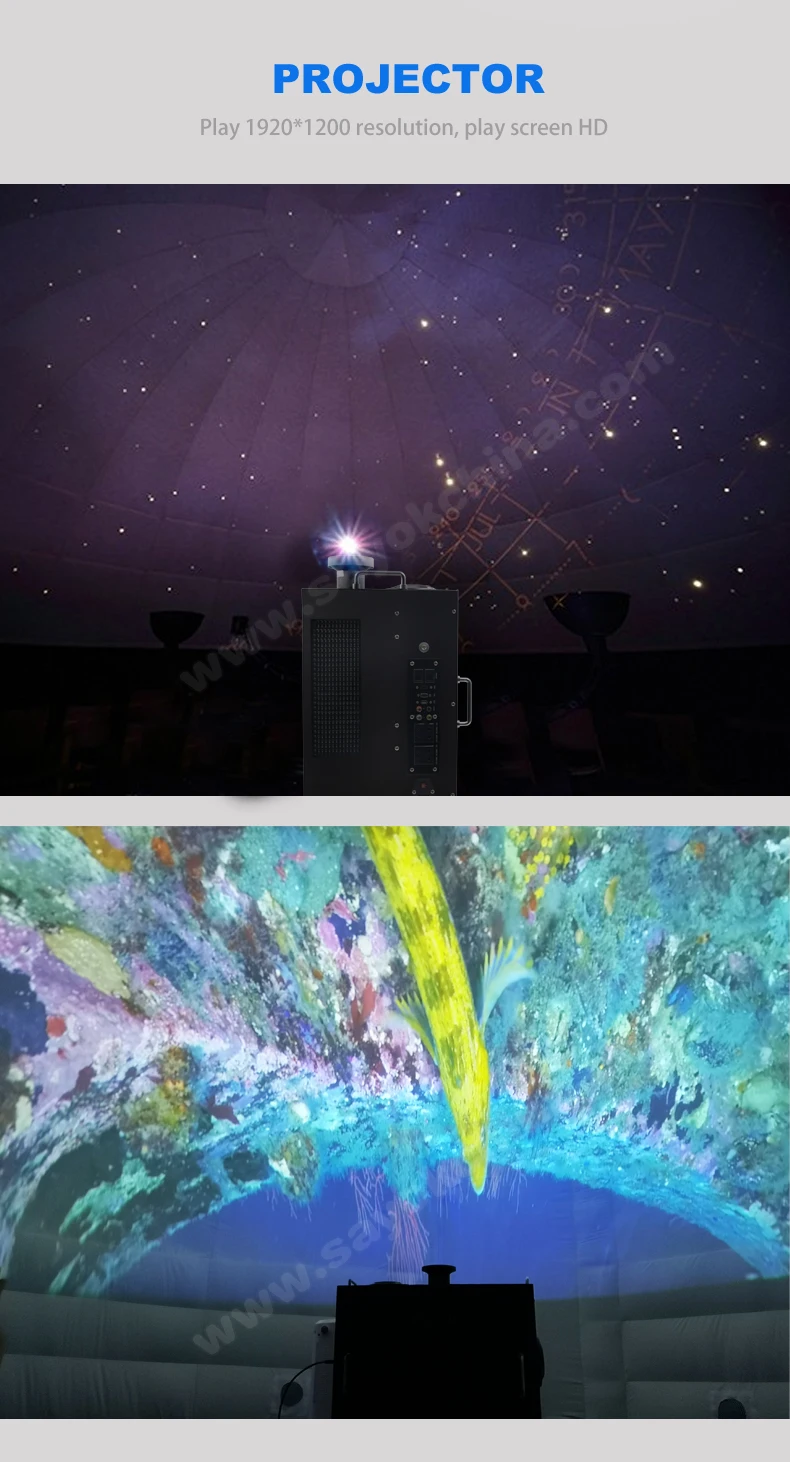 360 Degree Fulldome Portable Planetarium Projector in use