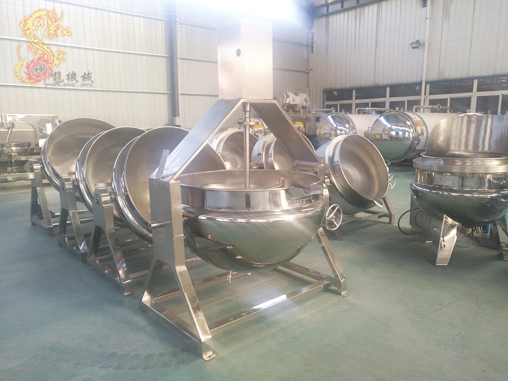 Industrial 300L Stainless Steel Jacketed Cooking Kettle Gas/Electric ...