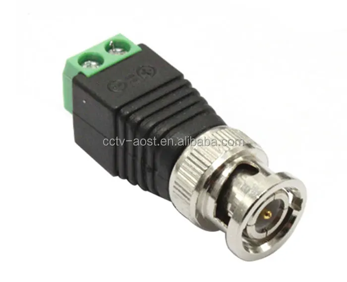 Coax Cat5 To Camera Cctv Bnc Video Balun Connector To Bnc Male Coax ...
