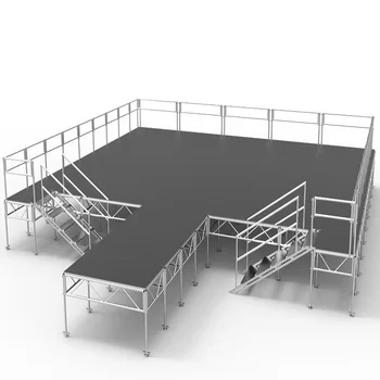 Event Revolving Stage Platform Quick Fold Mobile Concert Portable Stage ...