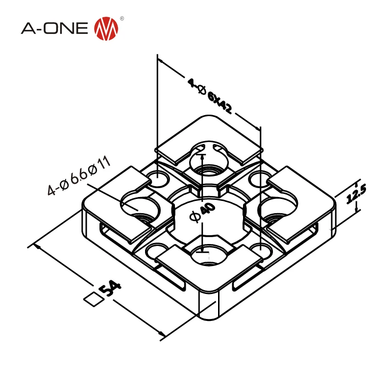 3R System 3R-651.7 Steel Centering Plate - Precision & Durability