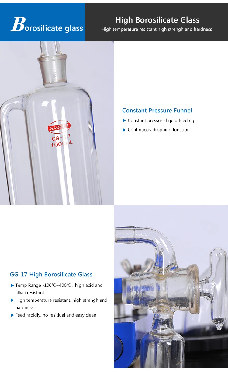 High Borosilicate Glass Lab Reflux Condenser Reactor
