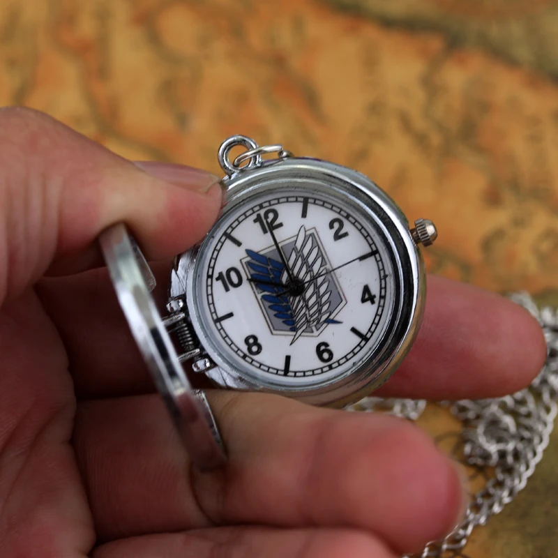 Japan Anime Attack On Titan Wings Of Freedom Pendant Pocket Watch - Buy ...