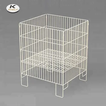 Square Metal Wire Dump Bin For Retail Display - Buy Wire Dump Bin ...