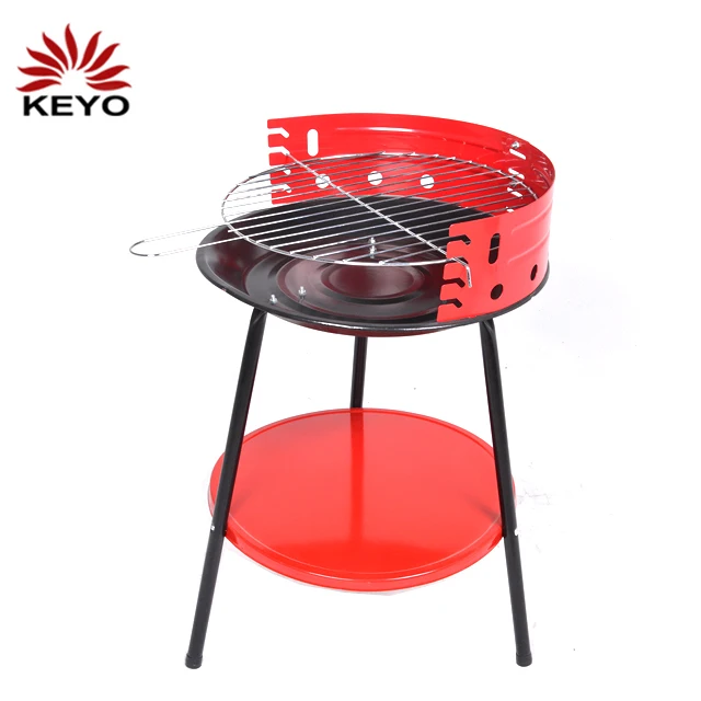Red Outdoor Camping Portable BBQ Grill - Charcoal & Tripod