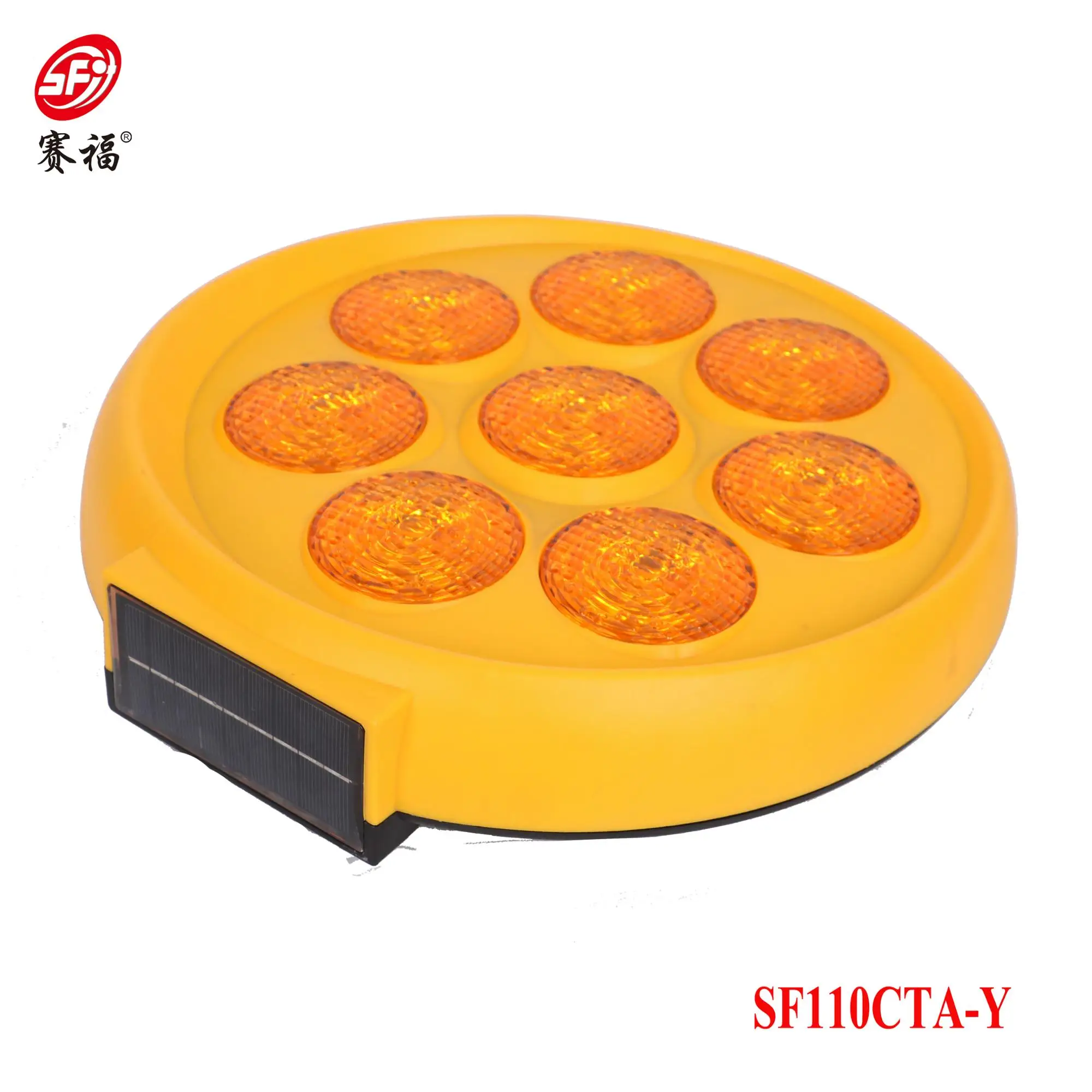 Sunflower Solar Flashing Warning Light - 8 High-Brightness LED Solar ...