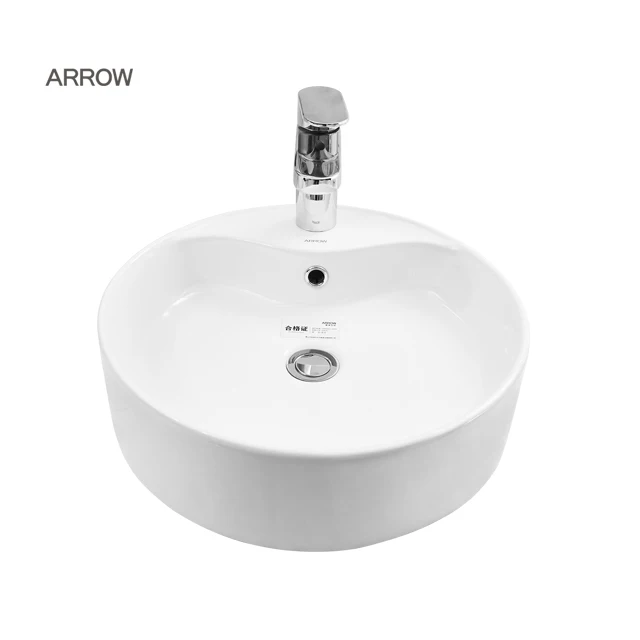 ARROW Sanitary Wares White Bathroom Counter Ceramic Art Basin Luxury ...