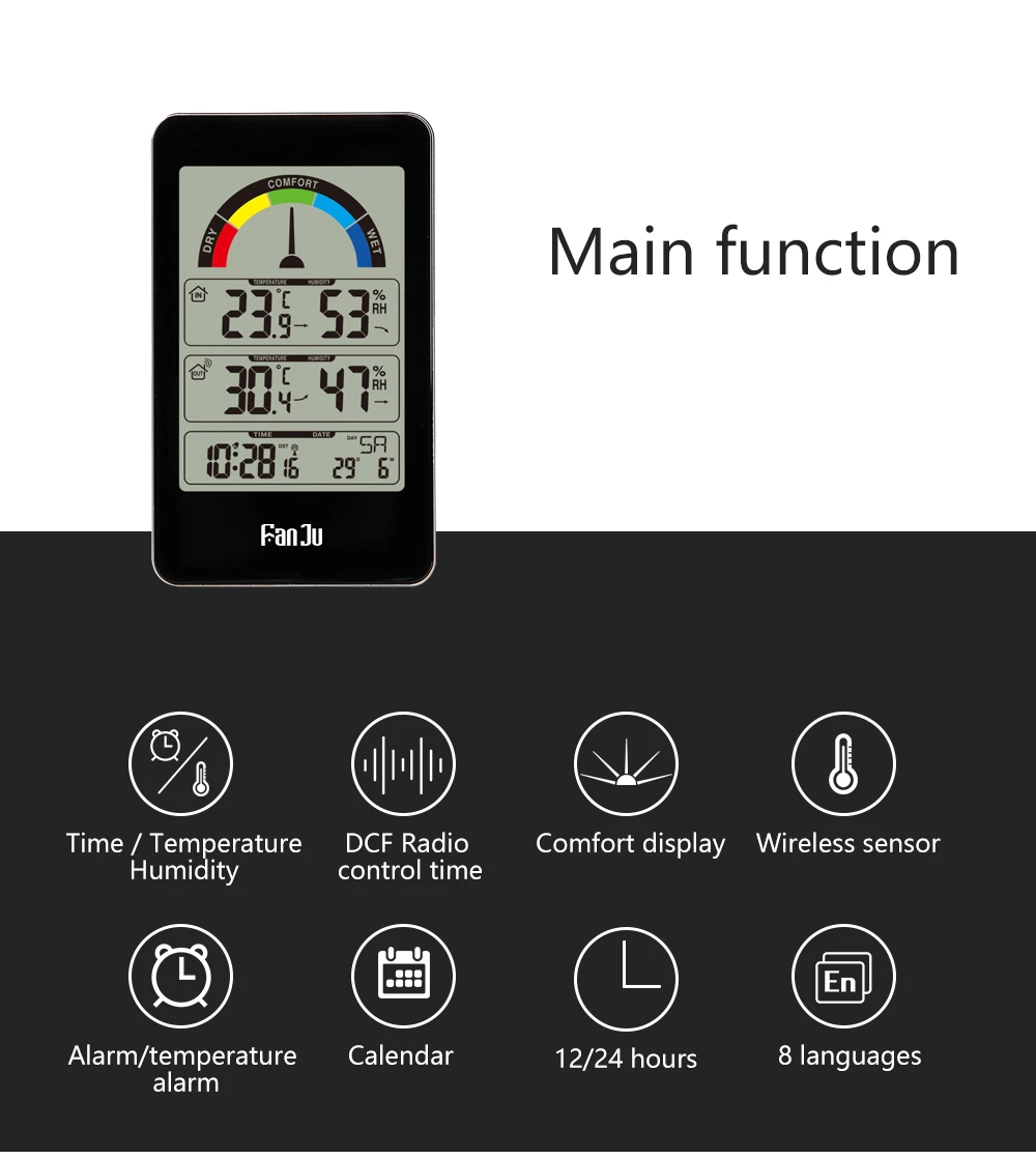 Smart Digital Thermometer - Precision Indoor & Outdoor Monitoring