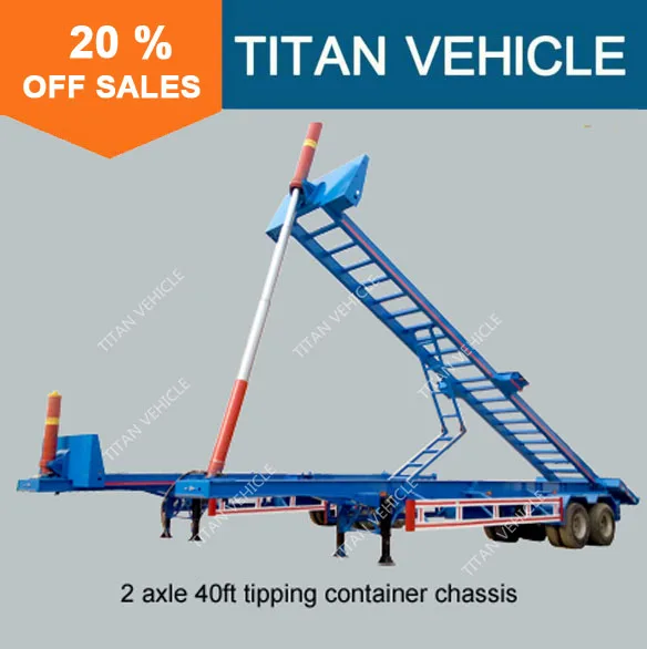 Titan 40ft Hydraulic Lift Flatbed Trailer,Container Tipper Trailer,Dump ...